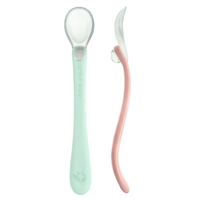 Silicone and Sprout Ware® First Food Spoons (2 pack) | green sprouts®